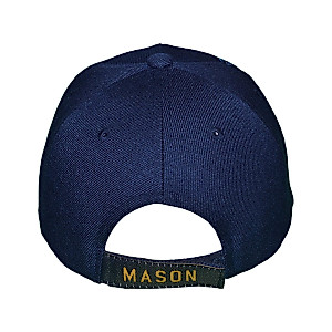 USA Headwear Freemason Embroidered Mason Lodge Baseball Cap Hat, Navy, Adjustable