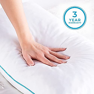 Linenspa Pillow Queen Size Set of 2 – 2 Pack Shredded Memory Foam Bed Pillows for Sleeping – Stomach Sleeper Pillow, Side Sleeper Pillow and Back Sleeper Pillow, Queen Pillows 2 Pack White