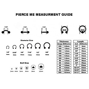 PIERCE ME 2pcs Black Titanium Anodized Internally Threaded Prong Top Gem Labret Lip Ring 16g 5/16"