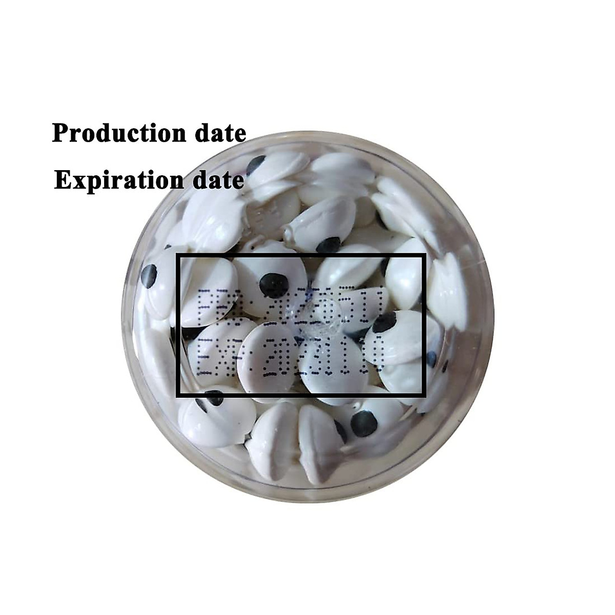 Colyanda Small Candy Eyes Eyeballs Cake Cupcake Toppers Cookie Decorations Edible Sprinkles for Halloween Christmas