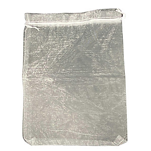 JULIPE 50 Pack 16x11 Inch Extra Large Organza Gift Bags White Weddings Bridesmaids Birthdays Promotions Wedding Table Favors Travel Large XL