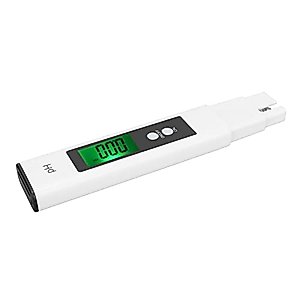 Water PH Tester, 0‑14PH Accurate Detection Automatic Calibration Automatic Temperature Replenishment Water Quality Tester Highly Sensitive Probe for Aquarium