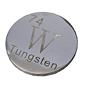 Tungsten (W) 30.68mm Metal Disc - Polished - One Troy Ounce