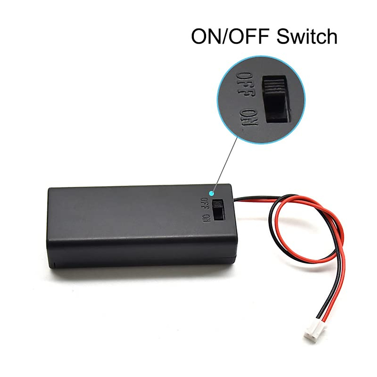 NC 6PCS for Microbit 3V AAA Battery Holder Case Cover Storage Box with ON/Off Switch PH2.0 JST Connector Male 5.5inch Cable Wire Leads for BBC Micro:bit