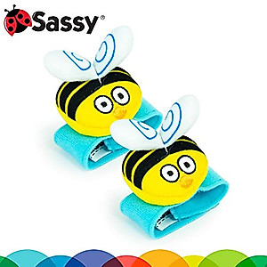 Baby's First Rattles Developmental Giftset for Newborns + | Includes Wrist Rattles, Hourglass Rattle, 9 pc Ring O’ Links, and Grasp & Spin Rattle