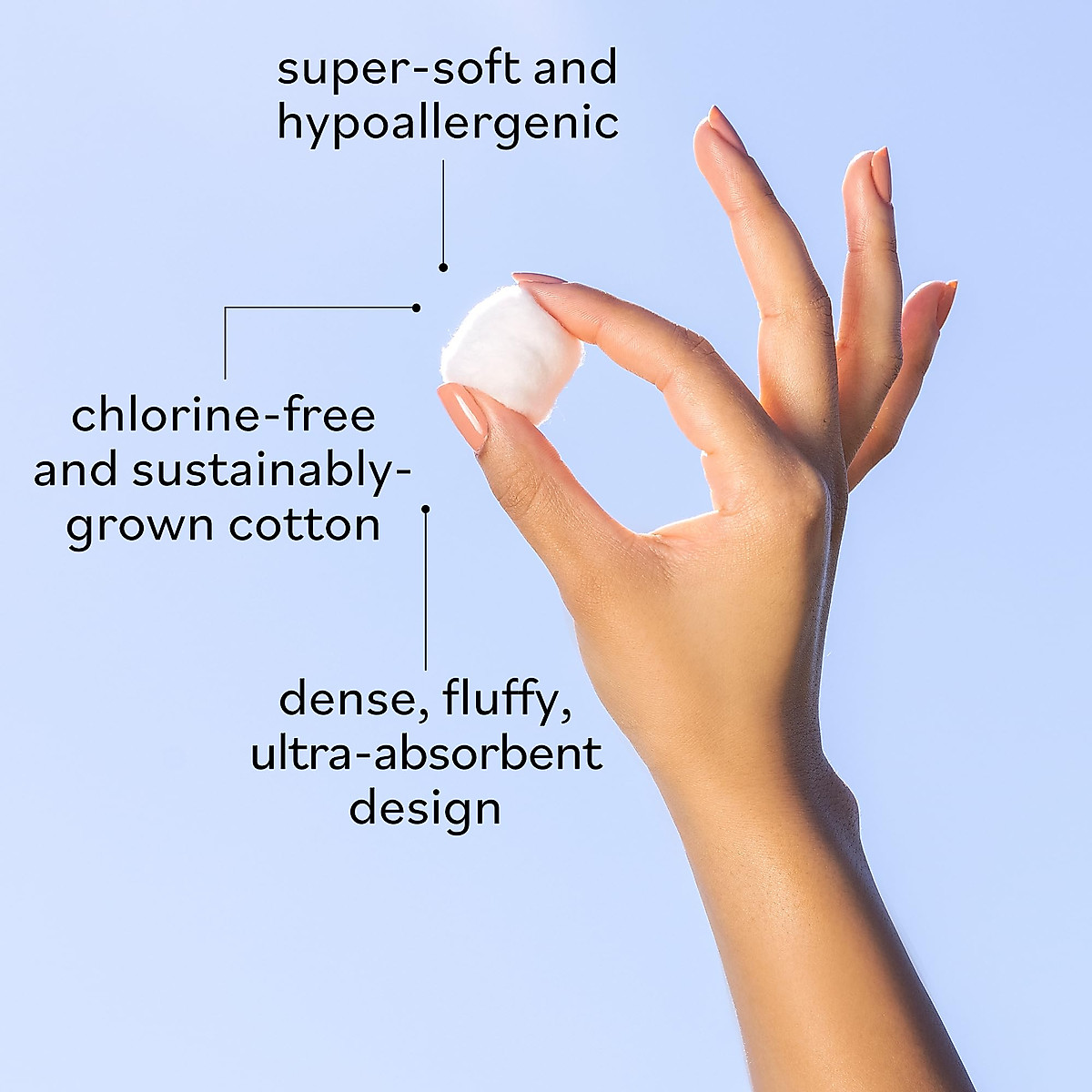 Sky Organics Organic Jumbo Cotton Balls for Sensitive Skin, 100% Pure GOTS Certified Organic for Beauty & Personal Care, 60 ct.