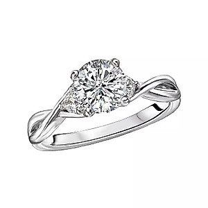 SISGEM 10K 14K 18K Solid Gold Infinity Engagement Rings for Women Lady, Set 1.3/2.3/3.3 Carat(cttw) Round Cut Moissanite Rings Infinite Wedding Engagement Anniversary Promise Bands Gifts Birthday Christmas (10K-Gold)