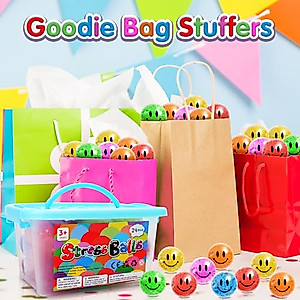 Squishy Stress Balls Fidget Toys - 24 Pack Sensory Stress Balls Bulk, Fidget Sensory Stress Ball for Autism, ADD, ADHD, Autism - Classroom Prizes, Birthday Party Favors, Easter Basket Stuffers