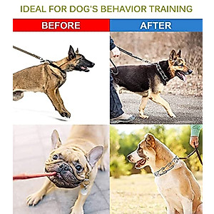 No Pull Dog Collar, Dog Training Collar with Comfort Tips and Quick Release Snap Buckle for Small Medium Large Dogs (Medium,3mm,19.7-Inch,14-18" Neck, Black)