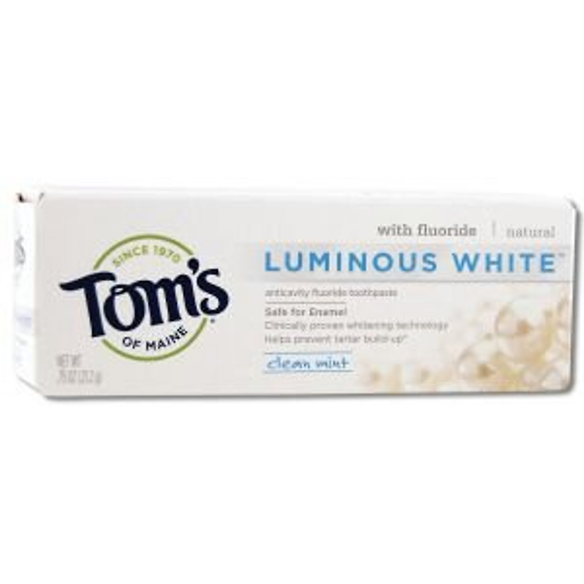 Tom's Of Maine Clean Mint Luminous White .75 oz Tube