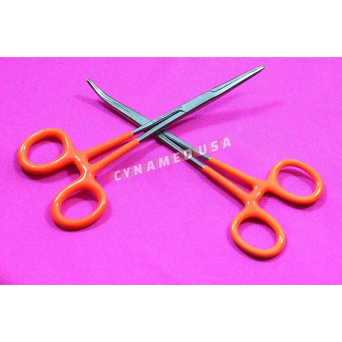 German Stainless 6.25" Pean Locking Hemostat Forceps (Straight + Curved) Cynamed Brand …