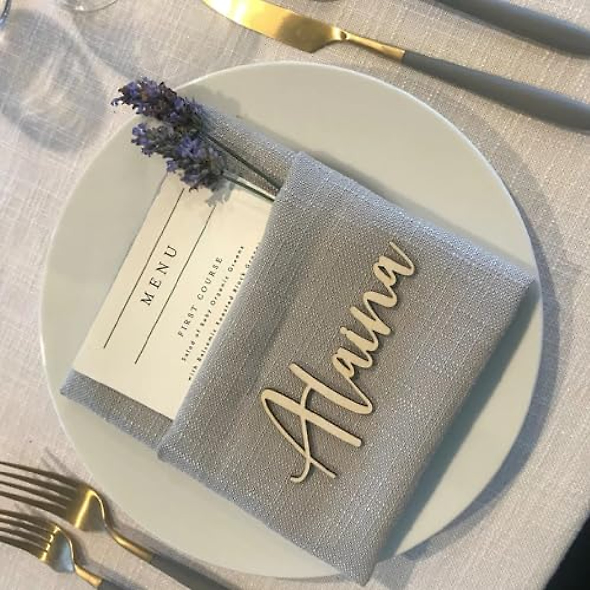 PGORSDOR Customized Banquet Guest Name Wooden Label,Customized Banquet Guest Name Wooden Label,Table Card Decoration (50Pcs)