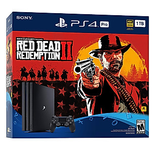 Playstation 4 Pro 1TB Solid State Drive Console with Red Dead Redemption 2 Bundle, 4K HDR, Playstation Pro Enhanced (Renewed)