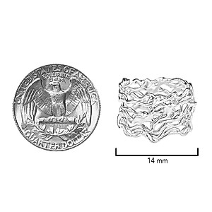 AeraVida Modern Wire Mesh Twist Band .925 Sterling Silver Ring | Delicate Wedding Rings For Women | Sterling Silver Rings Sizes (10)