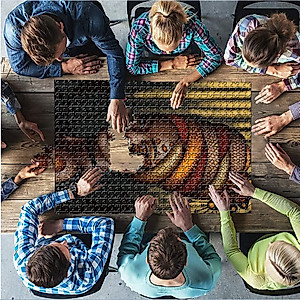 1000 Pieces Adult Wooden Puzzle African Woman Art Display Pattern DIY Puzzle Home Decoration for Friends…