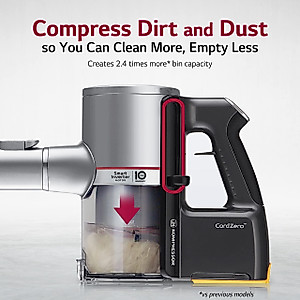 LG CordZero A925 – Cordless Stick Vacuum Cleaner, 120 Minute Runtime w/Extra Rechargeable Battery, Dual Floor Max 2024 Update, Lightweight, Cleans Carpet, Hardwood, Pet Hair, Portable Charging Stand