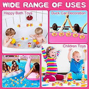 Jexine 24 Pcs Cowboy Rubber Duck, Cowboy Rubber Duck Mini Rubber Duckies with Hat Glasses Scarf Shower Party Favor(Cow Pattern)