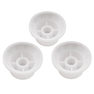 Musiclily Metric Strat Knobs 1 Volume 2 Tone Control Knobs Set for Import Squier Strat Style Electric Guitar,White