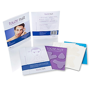 Toute Nuit Facial Wrinkle Patches, Face Tape, Jet, Unisex, Extra Large Frown Lines and Forehead Coverage, 20 Patches