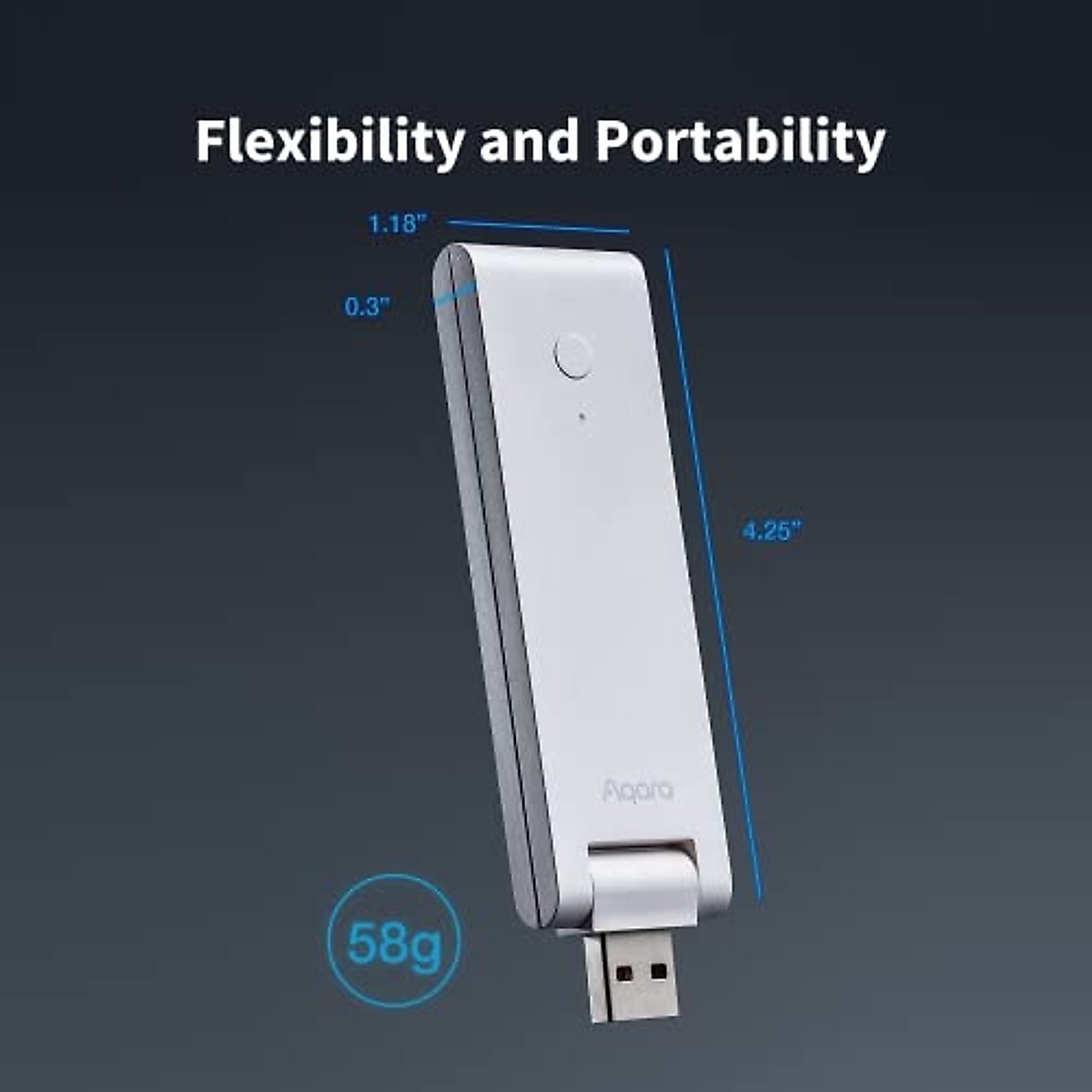 Aqara Smart Hub E1 (2.4 GHz Wi-Fi Required), Powered by USB-A, Small Size, Zigbee 3.0, Acts as a Wi-Fi Repeater (Hotspot) for up to 2 Devices, Supports HomeKit, Alexa, Google Assistant, IFTTT