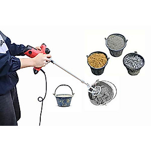 2100W Electric Portable Cement Mixer, Used for Mixing Cement Slurry, Mortar, Paint Coating, 6-Speed Adjustment Function, Hand-Held Concrete Mixer With Rod, (Cement mixer)