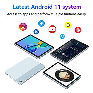 OLEXEX Tablet 10.4 inch Android 11 6000mAh 1332 * 800 HD CTP 2GB ROM Quad Core RAM 32 GB WiF Bluetooth GMS Certified Tablets (Gray)
