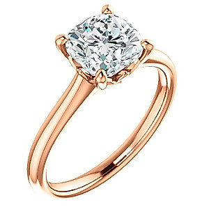 2 CT Cushion Cut Wedding Ring Set Moissanite Womens Ring Handmade Gifts Moissanite Wedding Ring Sets for Her