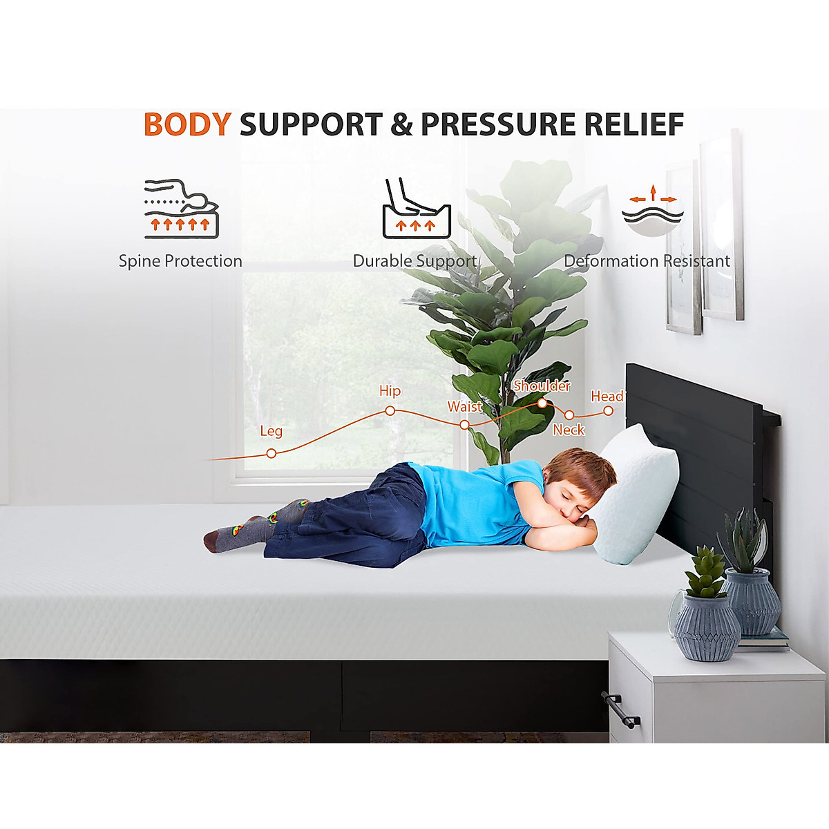 8 inch Full Size Mattress with Cover, Cooling Gel Memory Foam Full Mattress for a Cool Sleep & Pressure Relief, Medium Firm Mattress Pad Full Mattresses, Bed in a Box, CertiPUR-US Certified