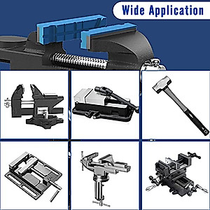 Housolution 5 Inch Magnetic Vise Jaw Pads Covers, 1 Pair Retention Vice Jaw Pads Universal Jaw Covers with Multiple Angle Grooves Design, Vice Soft Jaws for Woodworking, Jewelry Making, Plumbing