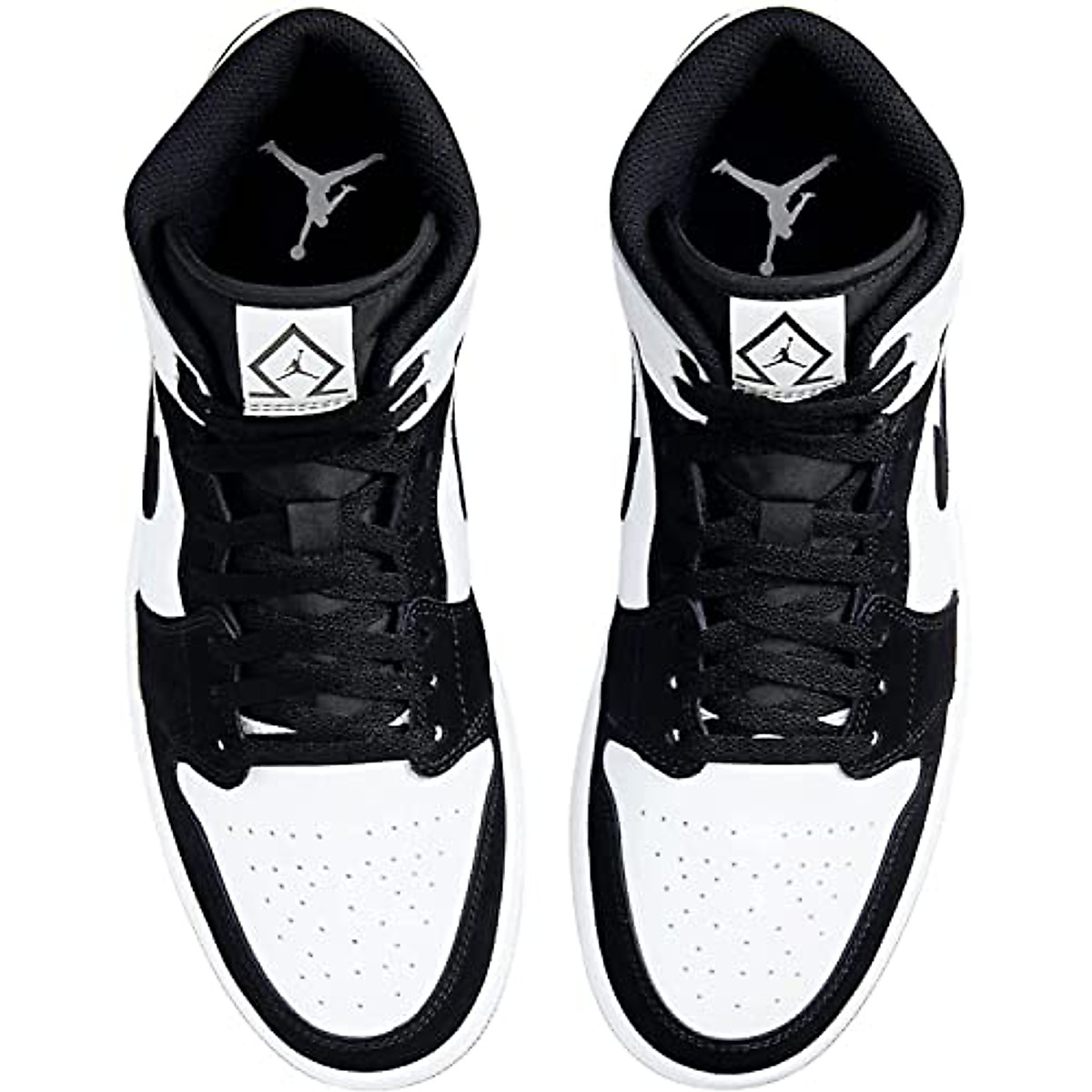 Nike Men's Air Jordan 1 Mid Shoes, White/Black-multi Color, 10