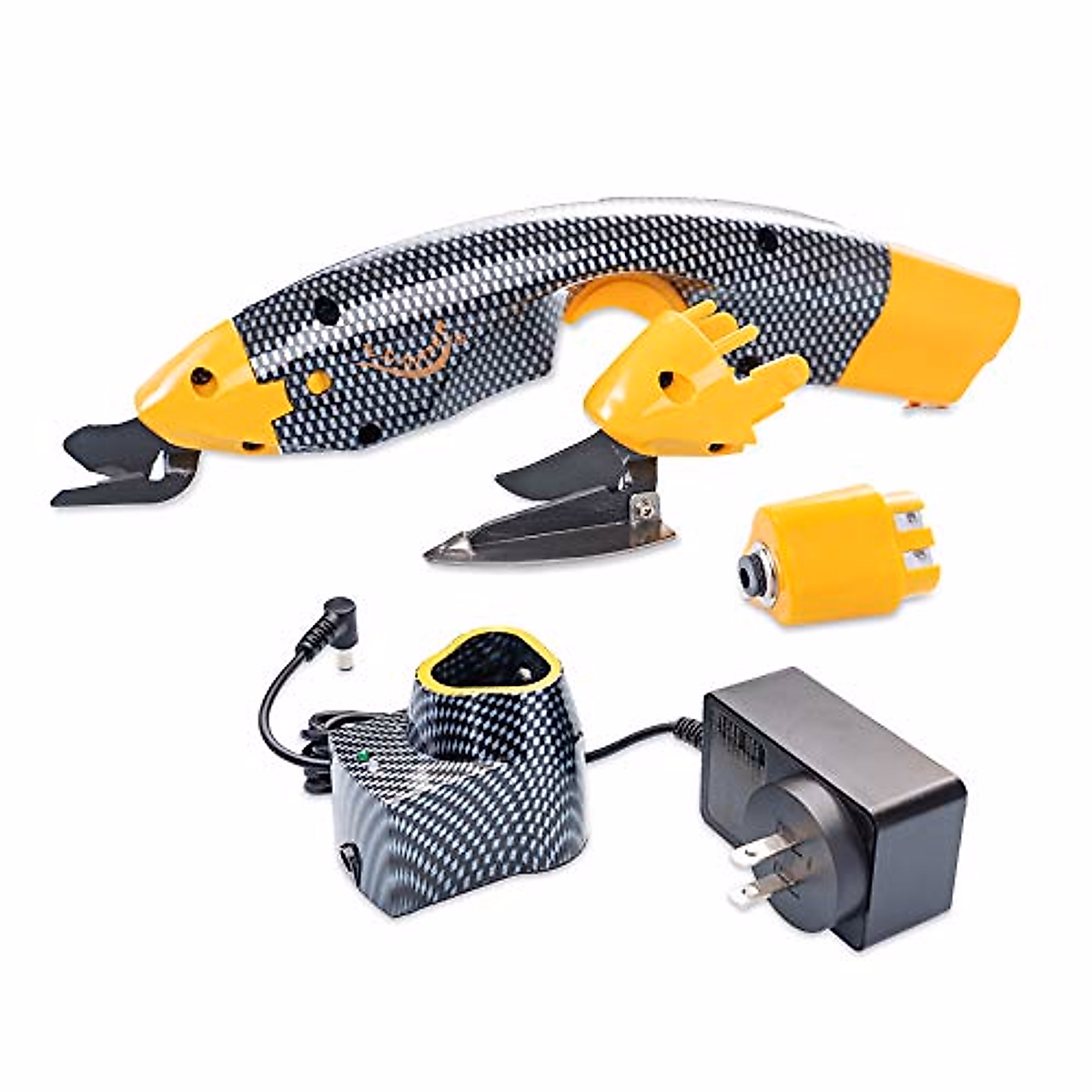 Loboo Idea Electric Scissors For Cutting Fabric, Easy Cutter Electric Scissors with 2 Blades for Crafts Sewing Cardboard Scrap-booking Leather, Zip Snip Cordless Electric Scissors Cutting Tool