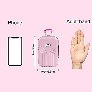 Doll Accessories Carry On Suitcase for Doll Suitcase Luggage Mini Travel Suitcase for 18 Inch Girl Doll Travel Gear Mini Trolley Case Doll Carrier Storage Miniature Suitcase Doll Playsets