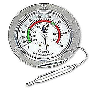 Cooper-Atkins 7112-01-3 Vapor Tension Panel Thermometer with Front Flange, NSF Certified, -40°F to 60°F Temperature Range