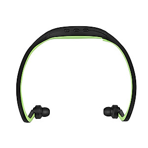 Serounder Bluetooth Headset, Sport Wireless Bluetooth 4.1 Neckband Earphone Stereo Headphones Headset w/Mic, TF Card Slot and Hands-Free Calls(Green)