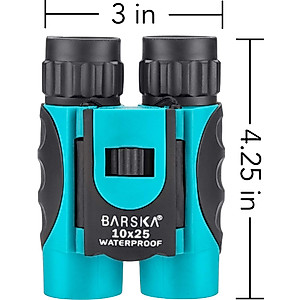 Barska 10x25mm Blue Waterproof Compact Binoculars (AB12726)