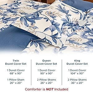 Essina Duvet Cover Set – 3 Pcs Queen Duvet Cover Set – Queen Duvet Cover and 2 Pillow Shams – 620 Thread Count – Soft Cotton Duvet Cover Queen Size – Luxurious Cotton Comforter Cover – Watercolor
