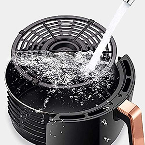 Black air fryer, low fat, high-speed heating energy, easy to clean, can be used for French fries Commemoration Day