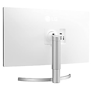 LG 32UN650-W Monitor 32" UHD (3840 x 2160) IPS Ultrafine Display, HDR10 Compatibility, DCI-P3 95% Color Gamut, AMD FreeSync, 3-Side Virtually Borderless Design, Height Adjustable Stand - Silve/White