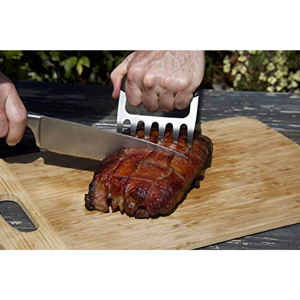 Grill Gods Meat Claws - Stainless Steel Smoker Accessories - Ultra-Sharp Meat Shredder will Easily Tear up Pulled Pork, Chicken, and Brisket - with Heat Resistant Handles