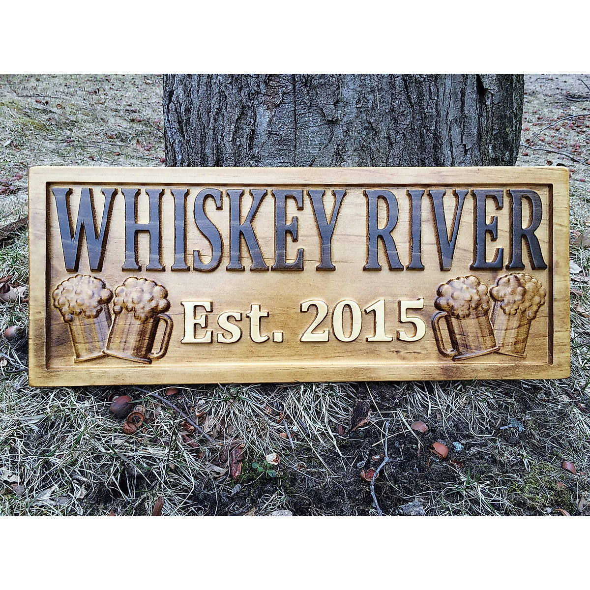Personalized Bar Sign Custom Carved Wood Sign Personalized Wood Sign Groomsmen Gift Cabin Sign Man Cave Sign Pub Rustic Home Decor Housewarming Gift Wine Cellar Beer Basement Bar Decor