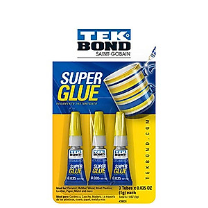Tekbond Colorless Fast Dry Super Glue (Three 1-Gram Tubes)
