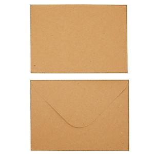 4x6 Kraft Paper Envelopes for Invitations, Baby Shower, Birthday Party, Wedding, Brown A6 (50 Pack)