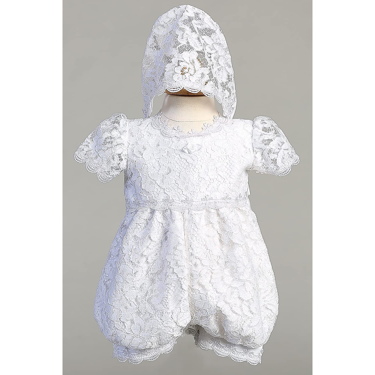Baby Girls' Christening Clothing, Baptism Outfits for Girls, Newborn Christening Outfit for Baby Girl, Ropa de Bautizo para Bebé Niña (Size 3-6 Months) White