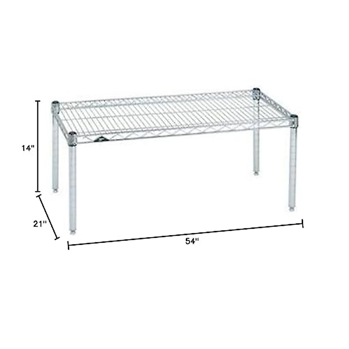 Omega Products Corporation 21" Deep x 54" Wide x 14" High Chrome Stationary Dunnage Rack