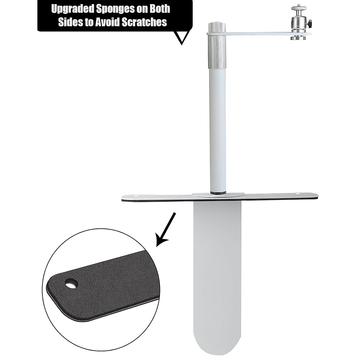 2-Be-Best Plug-in Projector Mount Bedside Sofa Projector Stand Wall Mount with 360° Adjustable, Projector Mount, Stand-Alone Design, Cable Management, Projector Holder White