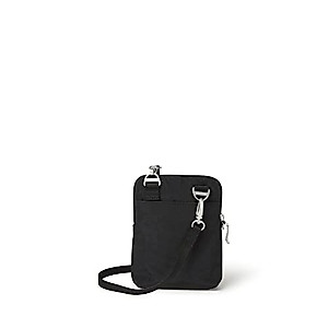 Baggallini Bryant Smartphone Pouch and-Purse - Lightweight, Water Resistant-Travel-Bag with RFID Protection, Adjusts to Become-Belt-Bag or -Fanny Pack Black