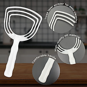 ATEVtaa (2 Pieces) Dust Bone Scraper Professional Bone Dust Scraper Meat Scraper， Square Bone Dust Scraper， Meat Scraper Bone