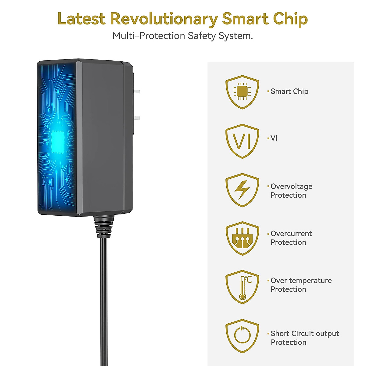 Omilik 6FT Long Cable UL Listed 12V 2.0A Switching Adapter Charger for Model ADS-26FSG-12 12024EPCU Power