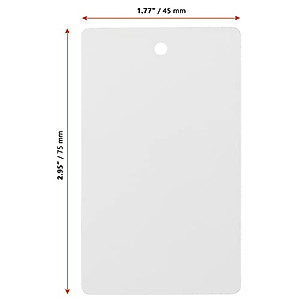 SINJEUN 3000 PCS 1.77 x 2.95 Inches White Merchandise Tag, Blank Paper Gift Tags, Hanging Garment Shipping Tags with Hole for Crafting