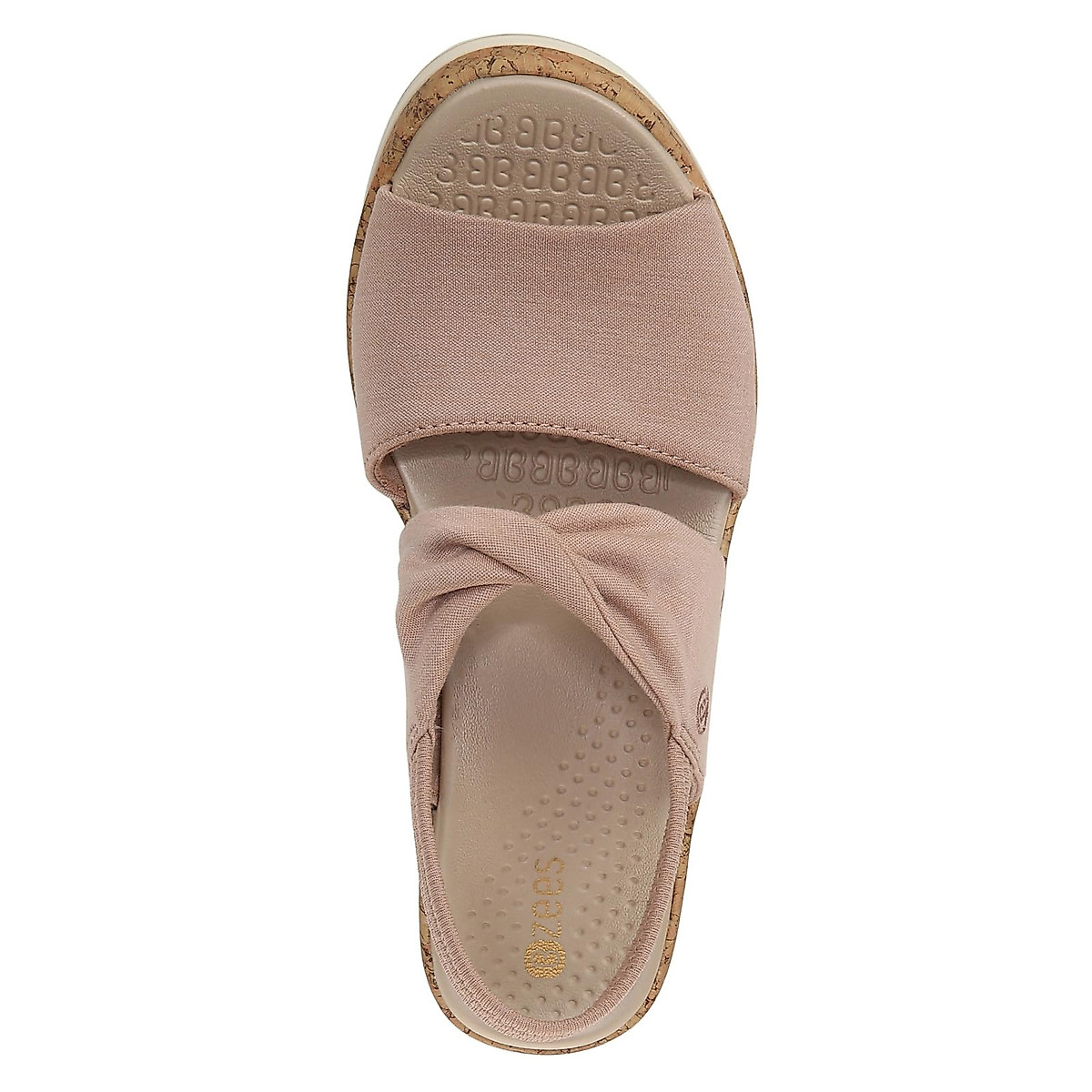 BZees Womens Remix Slingback Wedge Sandal, Brown Linen, 8.5 US